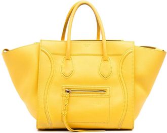 Celine Shopper - Medium Leather Phantom Luggage Tote - Gr. unisize - in Gelb - f&uuml;r Damen