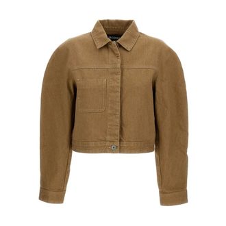 Jacquemus Femme, Vestes, Brun, Taille: 38 FR Giacca Workwear