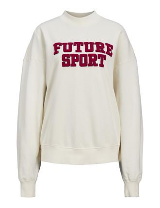 Jack & Jones Jack & Jones Damen Jxriri Loose Ls Crew SWT Sweatshirt, Vanilla Ice, S EU