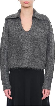Loulou Studio Femme, Pulls, Gris, Taille: 36 FR Pull Ambrose Col V