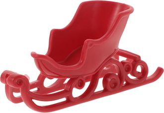 Valiclud Kleiner Weihnachtsschlitten aus Kunststoff 7cm Rote Tischdekoration f&uuml;r Weihnachtsfeier Kleiner Schlittenfigur f&uuml;r Wohn und B&uuml;ro Weihnachtsdeko