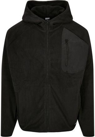 Urban Classics Herren Polar Fleece Zip Hoody Kapuzenpullover, Black, S
