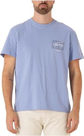 Tommy Jeans Signature Back Logo Rundhals-T-Shirt - - Tops - Herren - Blau - S