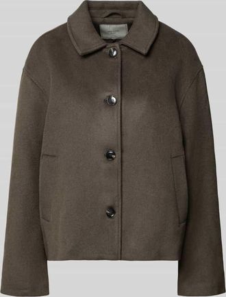 Neo Noir Jacke aus Woll-Mix mit Knopfleiste Modell Hamra