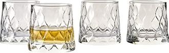 Pasabahce Leafy Lot de 4 verres &agrave; whisky avec base lourde 290 ml