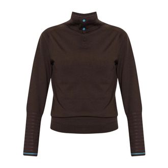 Paul Smith Figurbetonter Wollrollkragenpullover - - Knitwear - Damen - Braun - S