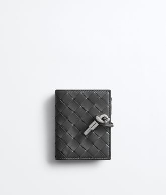 Bottega Veneta Portefeuille Bi-Fold Andiamo petit format - Gris - Femme - Unisex