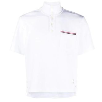 Thom Browne Cotton Polo - - Tops - Herren - Wei&szlig; - S