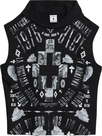 Marcelo Burlon Homme, Sweatshirts et sweats &agrave; capuche, Noir, Taille: S S6Cmmahs040 T-Shirt sans Manches