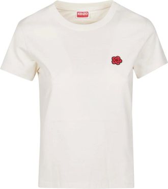 Kenzo Femme, Tops, Beige, Taille: 40 FR Gots Boke Flower Crest Classic T-Shirt
