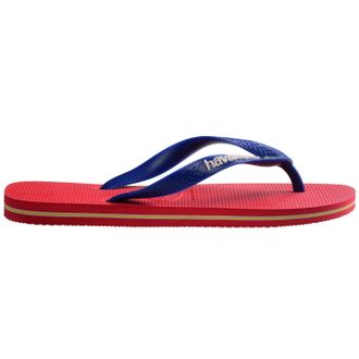 Havaianas Brasil Logo, ikonische, bequeme und langlebige Badelatschen mit Brasilien- Flagge und rutschfester Sohle mit farbigen Streifen, Unisex-Erwachsene, 35/