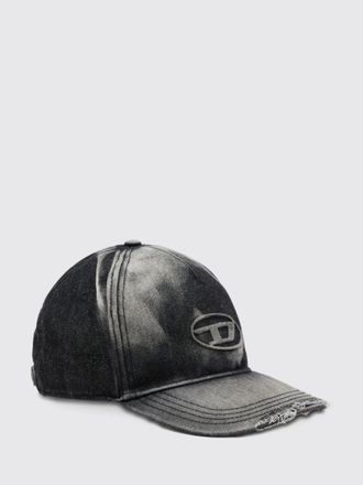 Diesel Baseballkappe aus Distressed-Denim mit Oval D-Logo