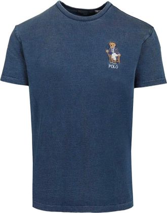 Polo Ralph Lauren Homme, Tops, Bleu, Taille: M Polo Bear Indigo Classic-Fit T-Shirt