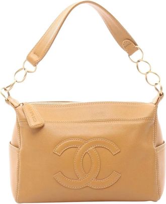 Chanel 2003-2004 CC Caviar shoulder bag - Braun