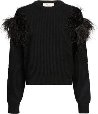 Blumarine Pull en laine à plumes