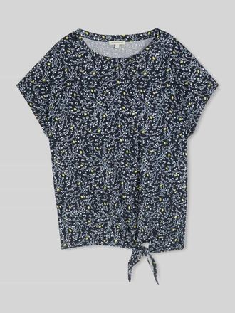 Tom Tailor Regular Fit T-Shirt aus Baumwoll-Mix mit Knotendetail