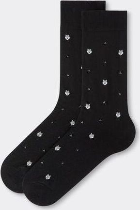 Calzedonia Herrensocken Mit Dog-stickerei Schwarz