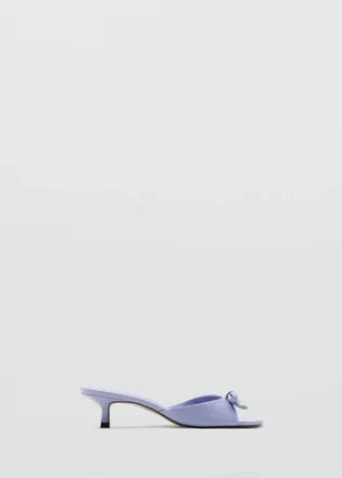 Mango Sandales ouvertes &agrave; larri&egrave;re talon naud lilas - Femme - 35 - MANGO