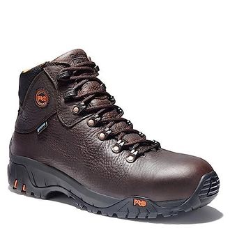 Timberland Chaussure imperméable Titan Trekker Safety Toe pour Homme, 42.5 EU, Dark Brown
