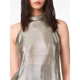 Stella McCartney Metallic Viscose Tank Top - Gold