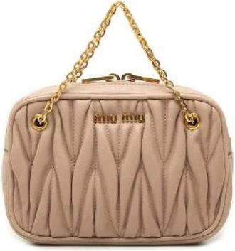 Miu Miu Pre-owned Cuir sacs-main - Femme - Pre-owned - Brun - Taille: ONE Size