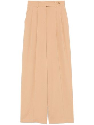 Alberta Ferretti pantalon &agrave; design pliss&eacute; - Tons neutres