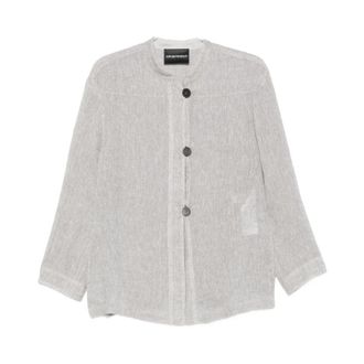 Emporio Armani Lang&auml;rmeliges Hemd mit Knopfverschluss - - Blouses & Shirts - Damen - Grau - S