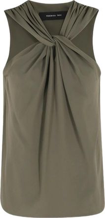 Federica Tosi Femme, Tops, Vert, Taille: 36 FR Top nou&eacute;