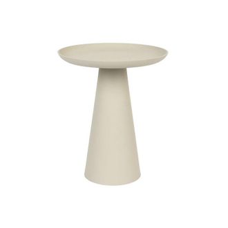 DRAWER Drawer - Table dappoint ronde 34,5x41,5 cm en aluminium ivoire - array
