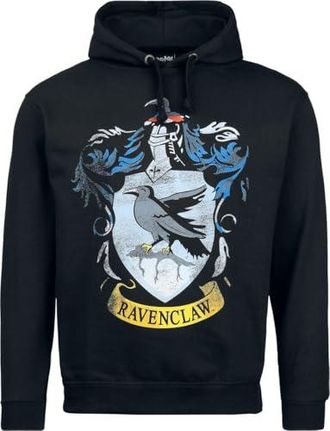 Harry Potter Serdaigle Homme Sweat-Shirt à Capuche Noir L