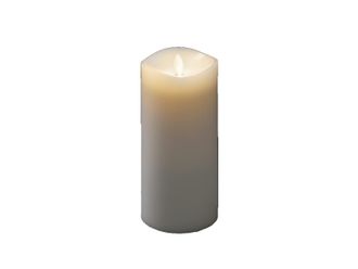 Konstsmide LED Duftkerze, weiß, flackernd, mit Lavendel-Duftpad, Ø 9 cm, Höhe: 18 cm, 6h Timer, 1 warm weiße Diode, batteriebetrieben, Innen, 2 x D 1.5V (exkl.) 
