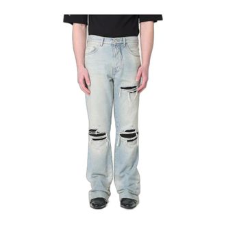 Amiri MX1 Jean Droit &Eacute;vas&eacute; - Homme - Jeans - Bleu - Taille: W32