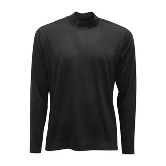 Mazzarelli Hochgeschlossener Wollpullover Marrakech Stil - - Tops - Herren - Schwarzk - S