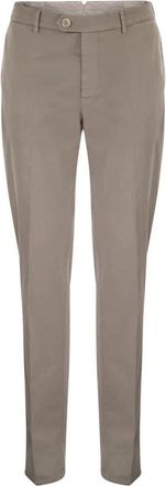 Brunello Cucinelli Pantalon en Gabardine Confort - Homme - Pantalons - Brun - Taille: 2XL