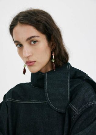 Mango Boucles doreilles pendantes combin&eacute;es marron - Femme - Taille unique - MANGO