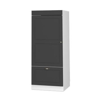 Vicco Mikrowellenschrank Fame-Line, Anthrazit-Gold Landhaus, 60 cm