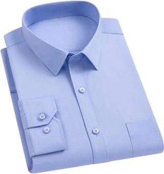 Generic Chemise d&eacute;contract&eacute;e &agrave; manches longues en velours c&ocirc;tel&eacute; pour homme, coupe r&eacute;guli&egrave;re, douce et formelle, 832, XXL