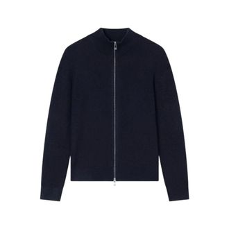 A|X Armani Exchange Full Zip Rippstrick-Cardigan - - Knitwear - Herren - Blau - S