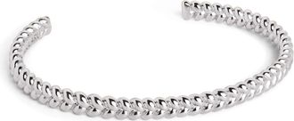 Singularu Cord Armreif. Messing mit Rhodium-Beschichtung. Schmuck für Damen