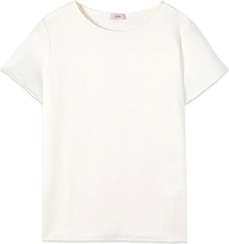 Oltre Femme, Tops, Blanc, Taille: 40 FR T-shirt bicolore