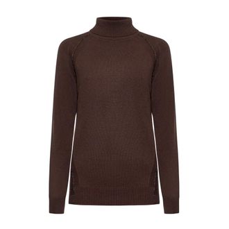 Silvian Heach Femme, Pulls, Brun, Taille: 42 FR Pull à col roulé essentiel