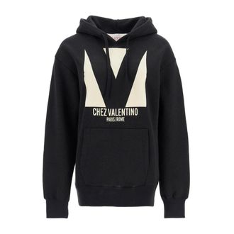 Valentino Garavani Chez Valentino Graphic Hoodie - - Sweatshirts & Hoodies - Damen - Schwarzk - XS