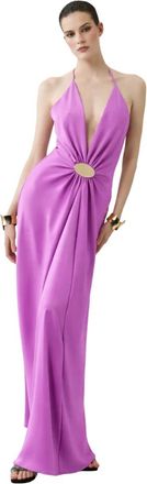 Simona Corsellini Femme, Robes, Violet, Taille: 42 FR Ab11201 Orchidea Dress