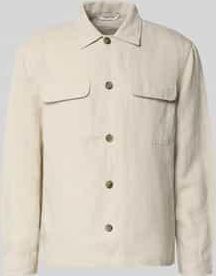 Selected Relaxed Fit Hemdjacke aus Leinen-Baumwoll-Mix Modell LEROY