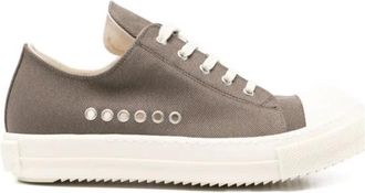 Rick Owens Homme, Chaussures, Gris, Taille: 43 EU Denim Low Top Baskets