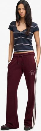 Superdry jogging flare &agrave; rayures Athletic essentials en rouge port