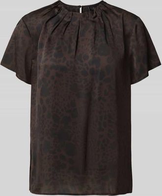 s.Oliver Black Label Regular Fit Kurzarmbluse mit Falten-Detail