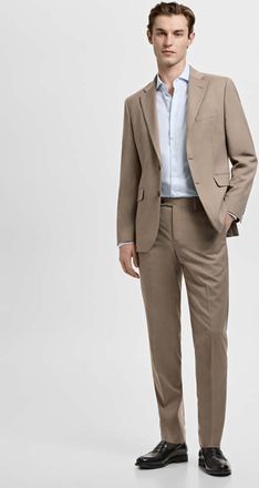 Mango Chemise costume slim fit milleraies bleu ciel - Homme - XXL - MANGO MAN