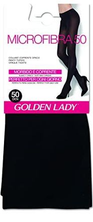 Golden Lady Collant Microfibra 3 Paia, 50 dents, Noir, 4 (Lot de 3) Femmes