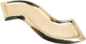 NKlaus Kerzenteller Welle Messing Gold Glanz poliert Untersetzer Hochzeitskerzenhalter 10483